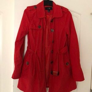 Forever 21 | Jackets & Coats | Bright Red Long Jacket | Poshmark